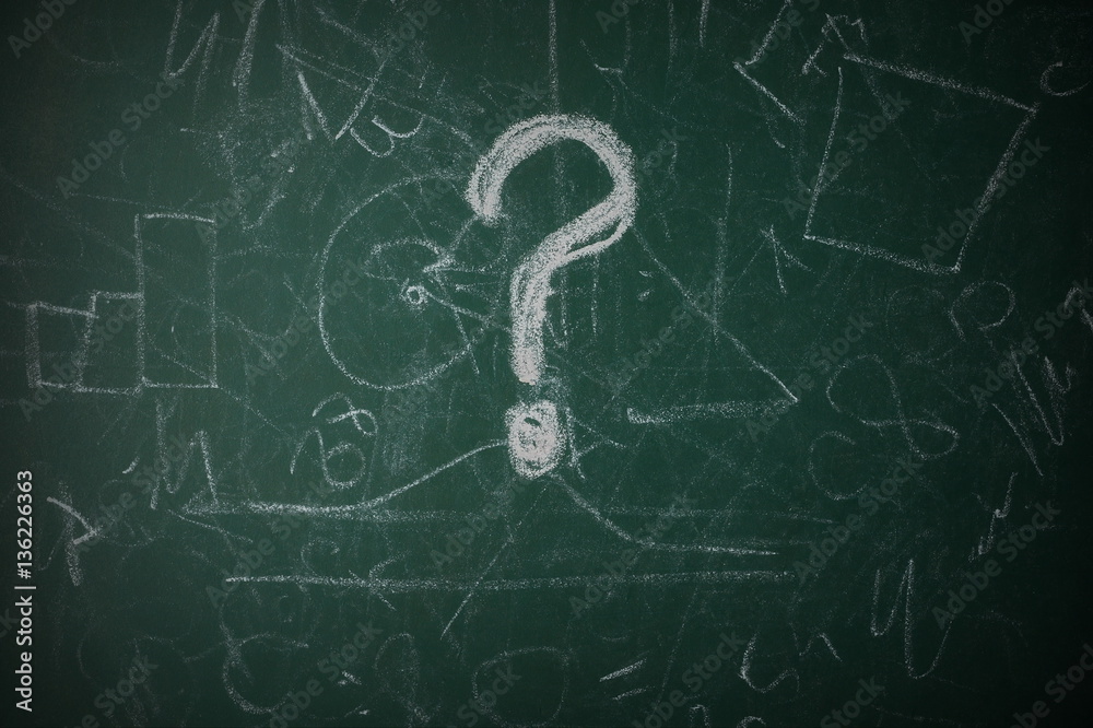 green chalkboard with question mark, blackboard texture Stock Photo ...