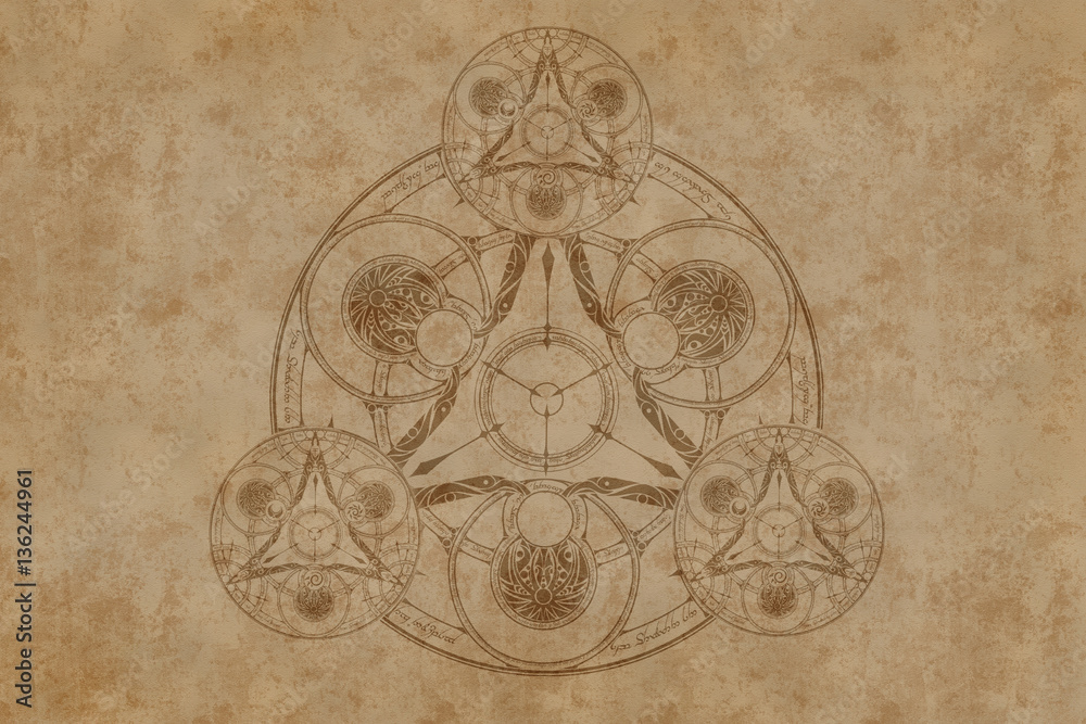 Esoteric background. Backdrop for magic, astrology, alchemy. Stock ...