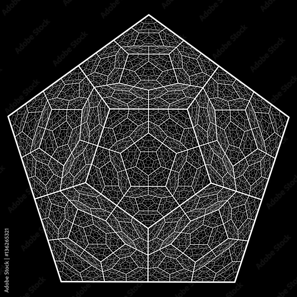 Fractal vector pentagon Stock Vector | Adobe Stock