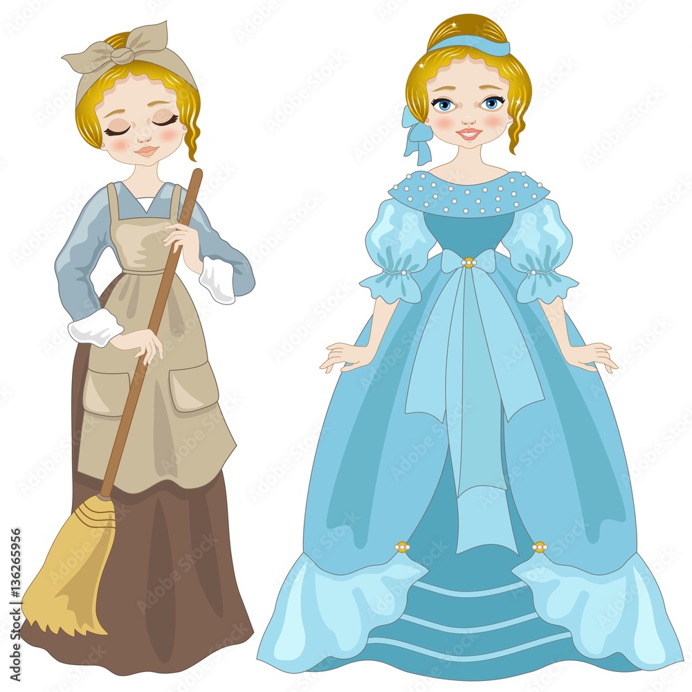 Cinderella-Cenerentola Stock Vector | Adobe Stock