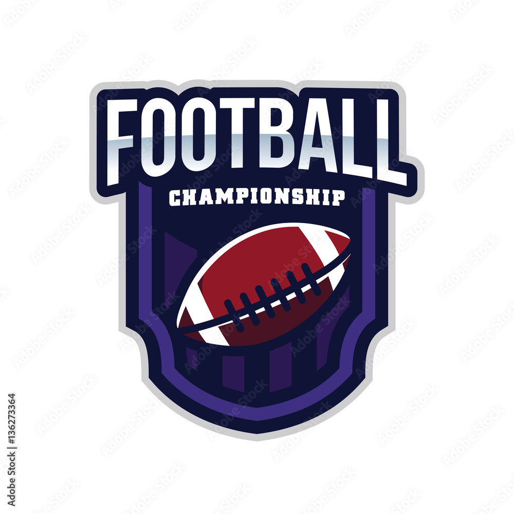 American Football Logo Sport Stock Vector | Adobe Stock