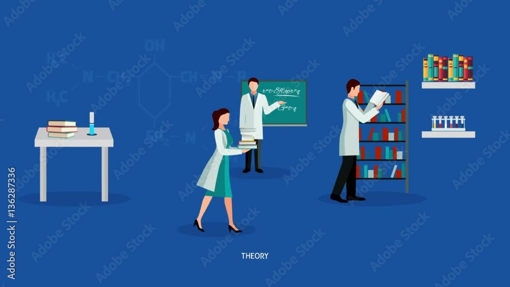 Scientists in laboratory animation footage scene Stock Video | Adobe Stock
