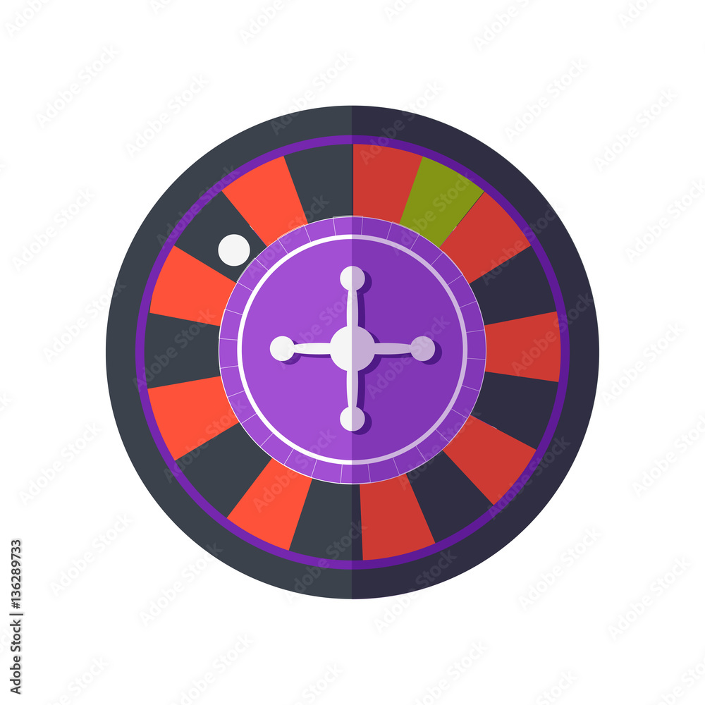 Roulette Vector Illustration In Flat Design. Stock Vector | Adobe Stock