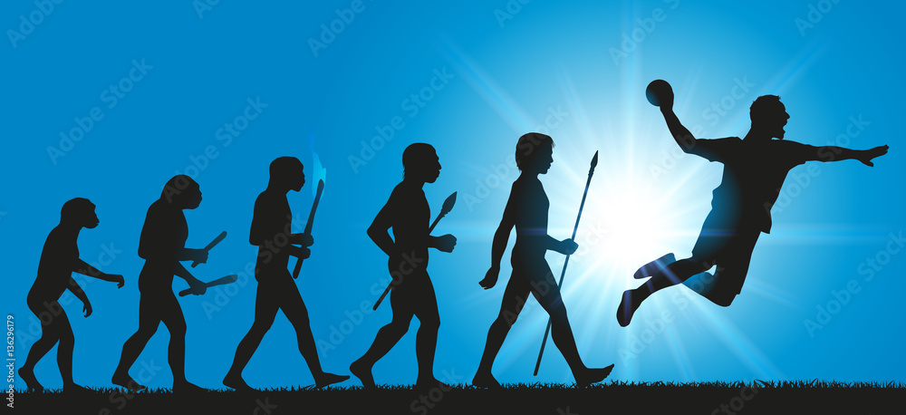 Handball - Hommes évolution - Sport Stock-Vektorgrafik | Adobe Stock