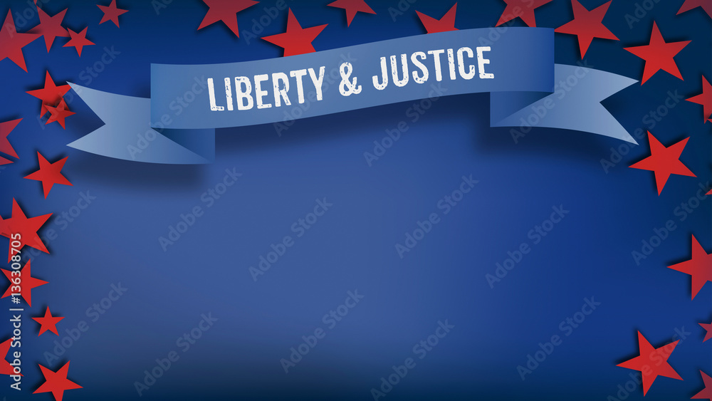Liberty and Justic for all, US American color scheme Stock Illustration ...