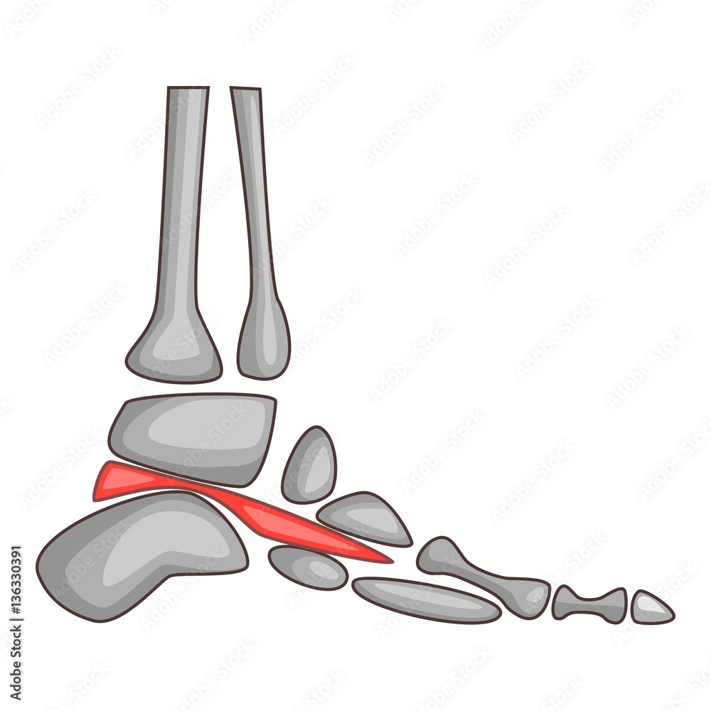 Foot pain icon, cartoon style Stock Vector | Adobe Stock