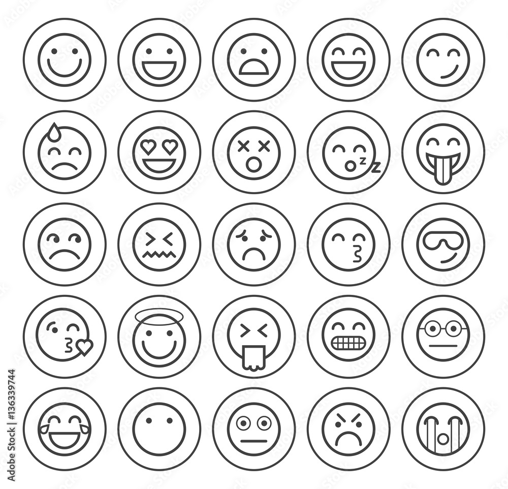 Set of Quality Universal Standard Minimal Simple Black Thin Line ...