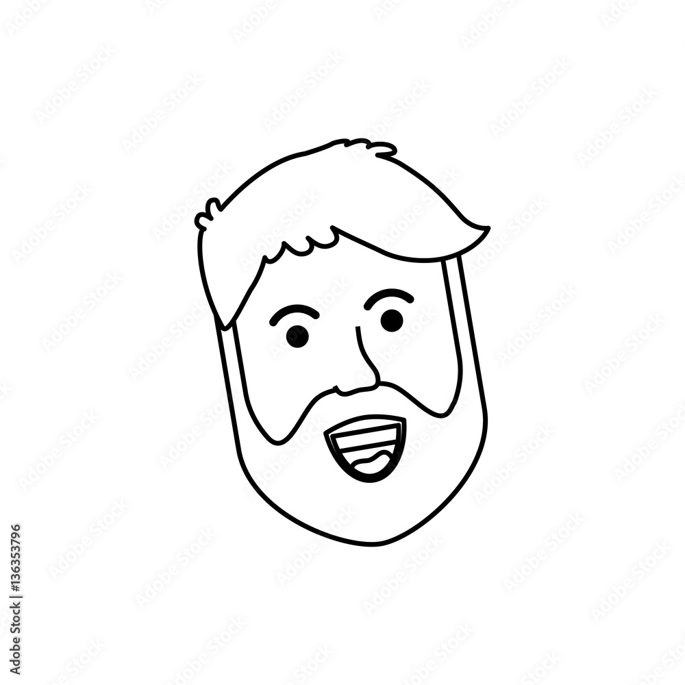 Happy man smiling icon vector illustration graphic design Stock Vector ...