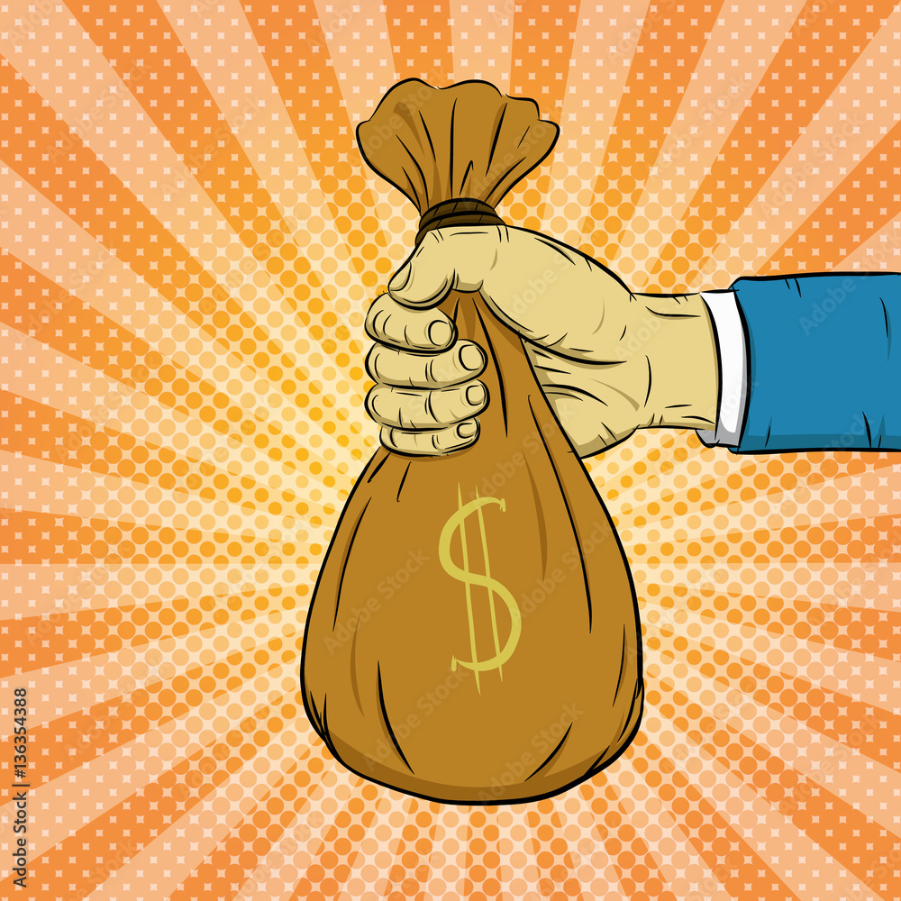 Money bag vector on white background.Money bag sketch by hand drawing ...