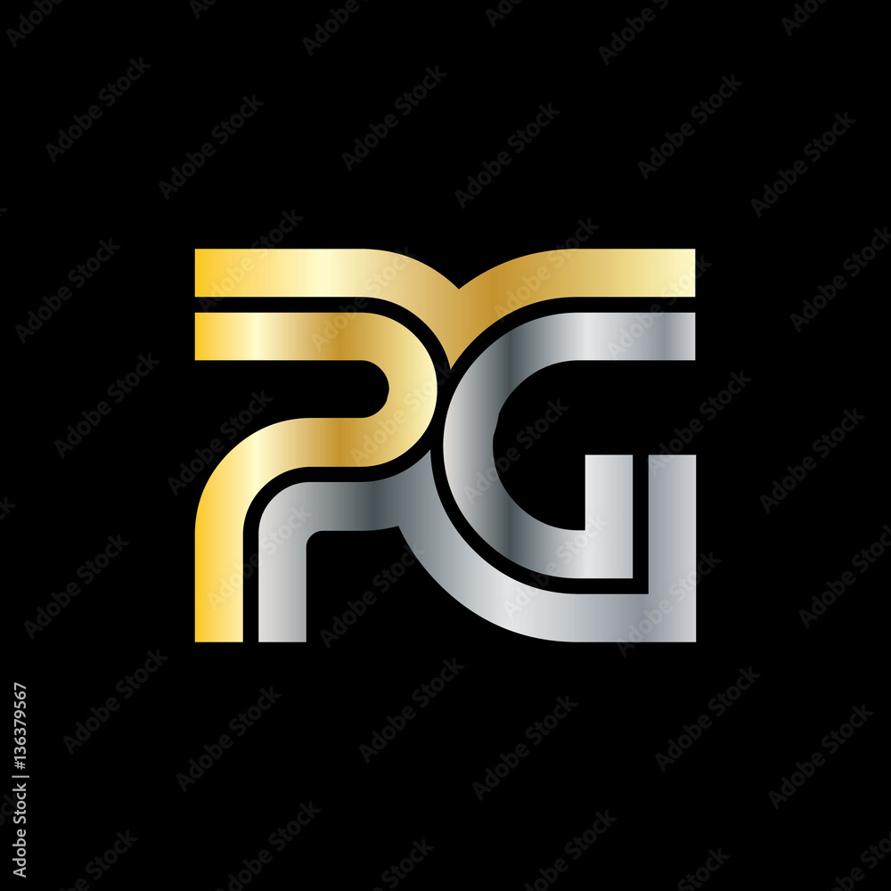 Initial Letter PG Linked Design Logo vector de Stock | Adobe Stock