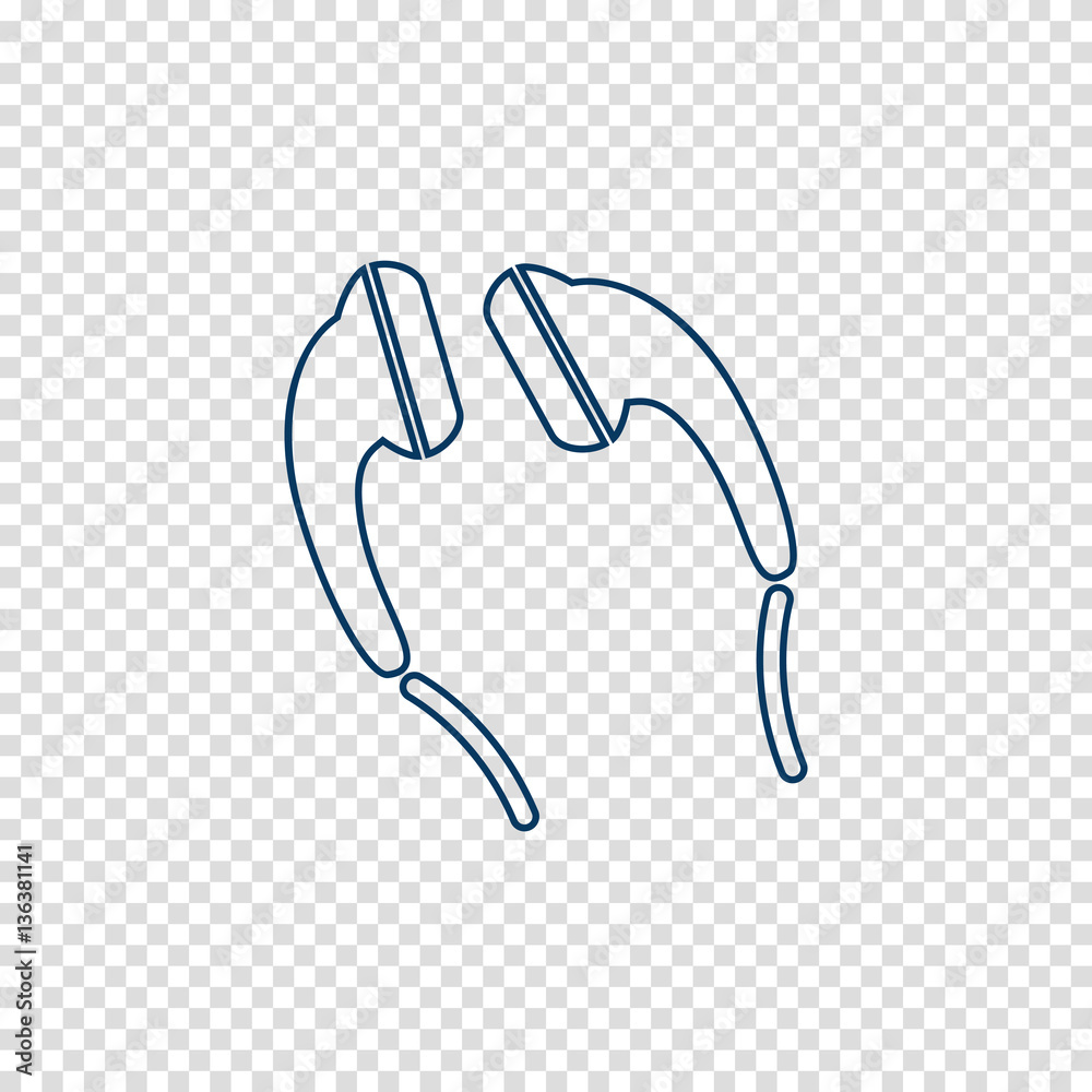 headphones outline vector icon Stock Vector | Adobe Stock