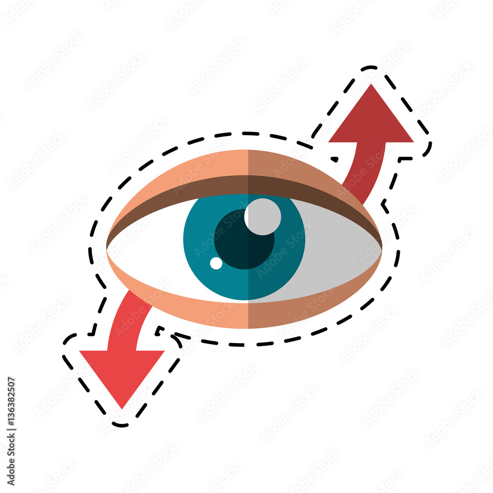 eye virtual reality 360 degree cut line vector illustration eps 10 ...