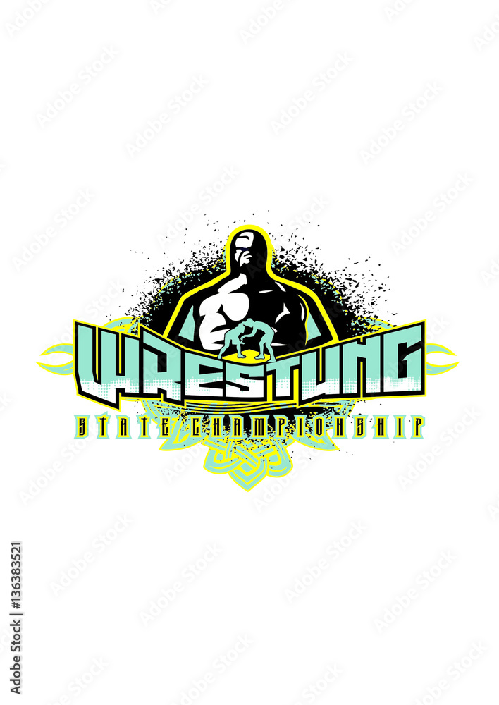wrestling vector logo sport Stock Vector | Adobe Stock