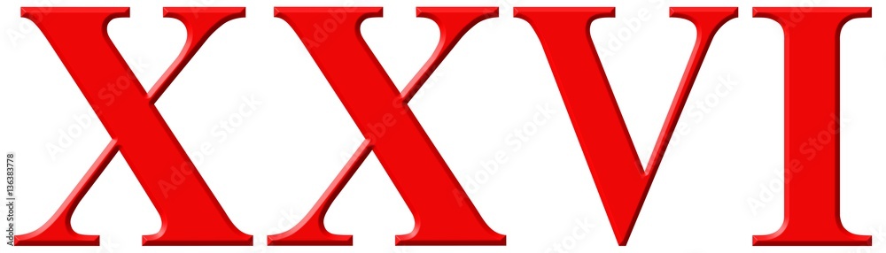 Roman Numeral 26