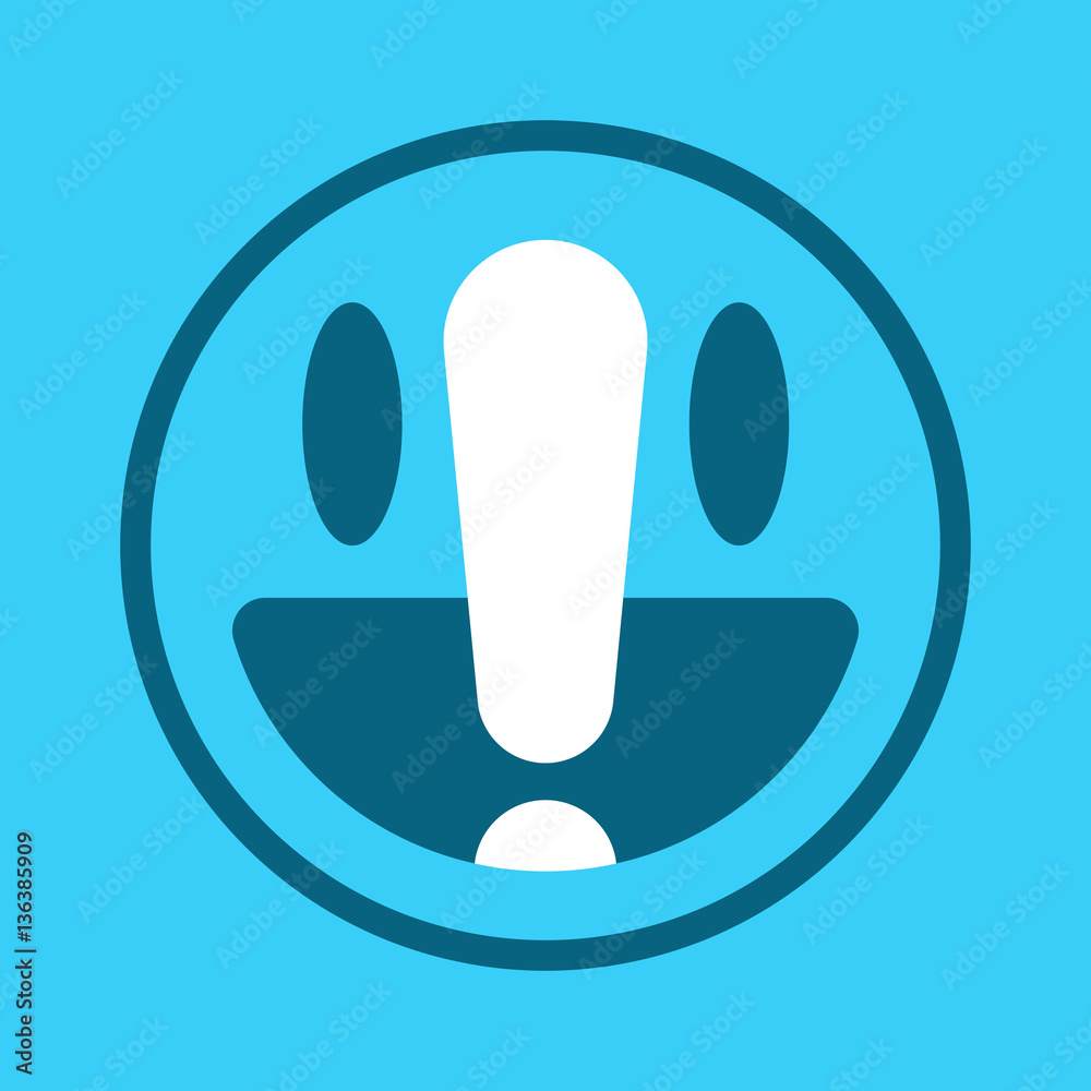 Blue Smiley Face Symbol