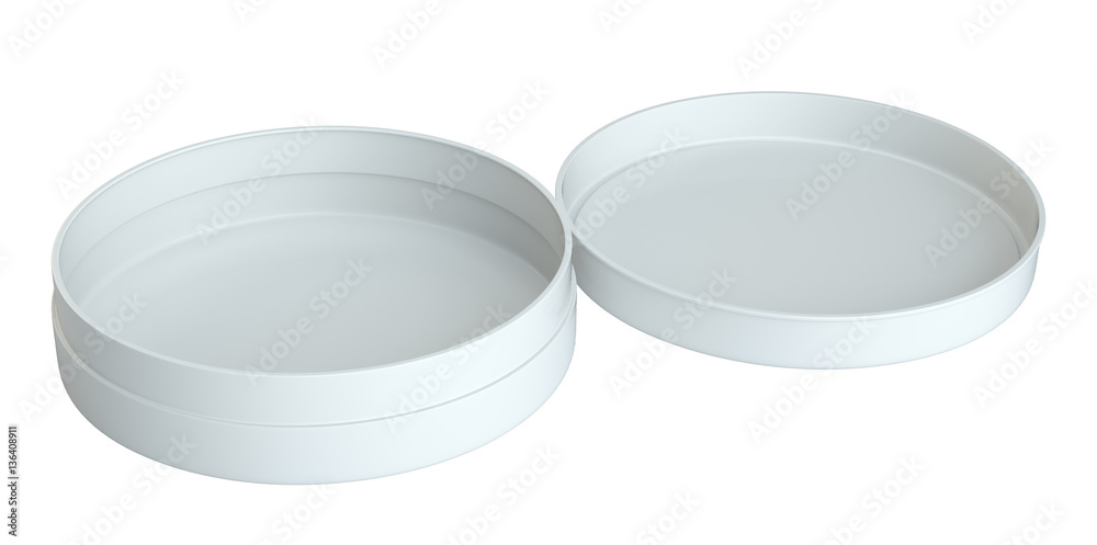 White round open empty box Stock Illustration | Adobe Stock