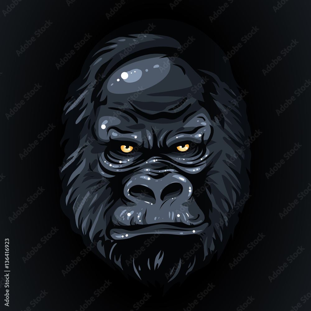 Gorilla Face Outline