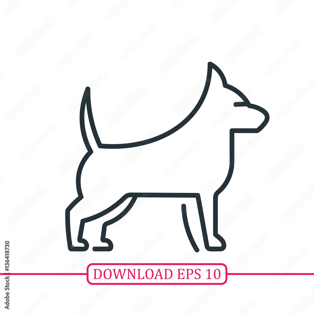 Dog icon vector vector de Stock | Adobe Stock
