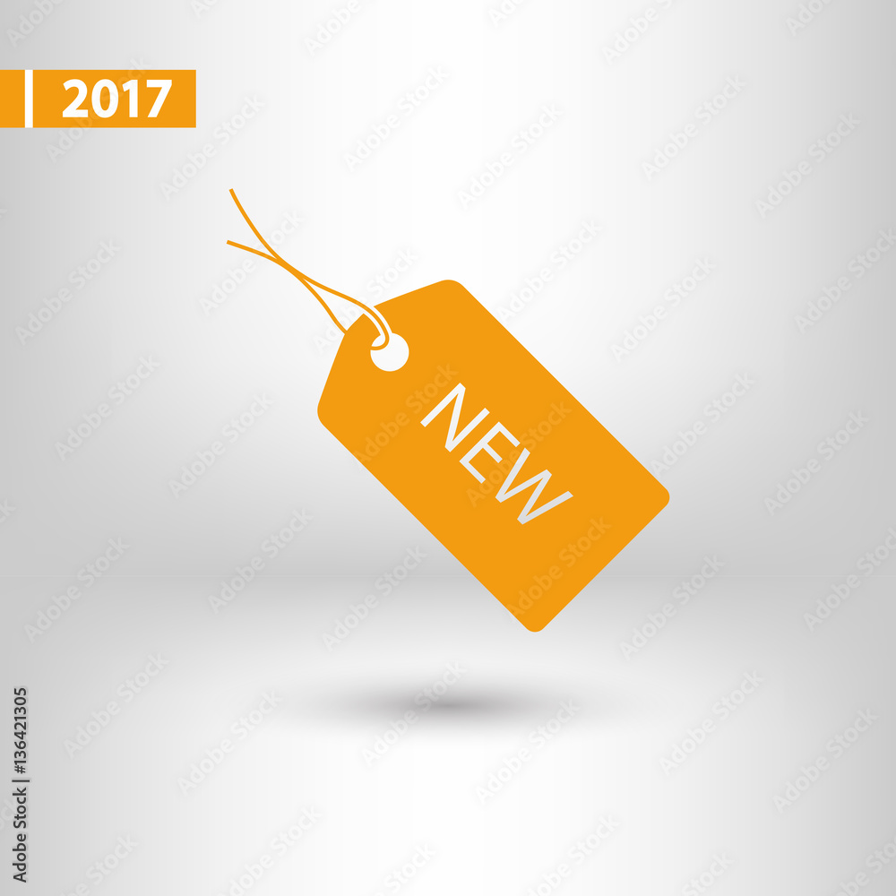 NEW tag icon, vector illustration. Flat design style Stock Vector ...