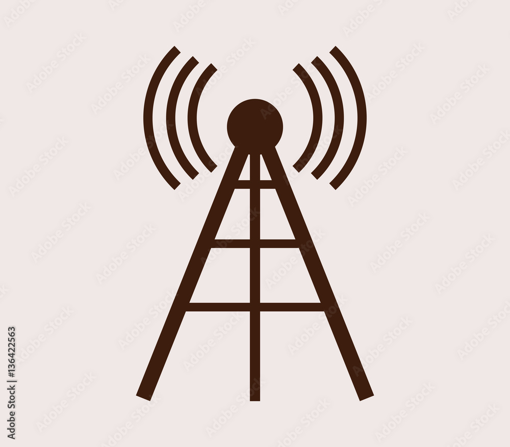 icon cell phone tower Stock Vector | Adobe Stock