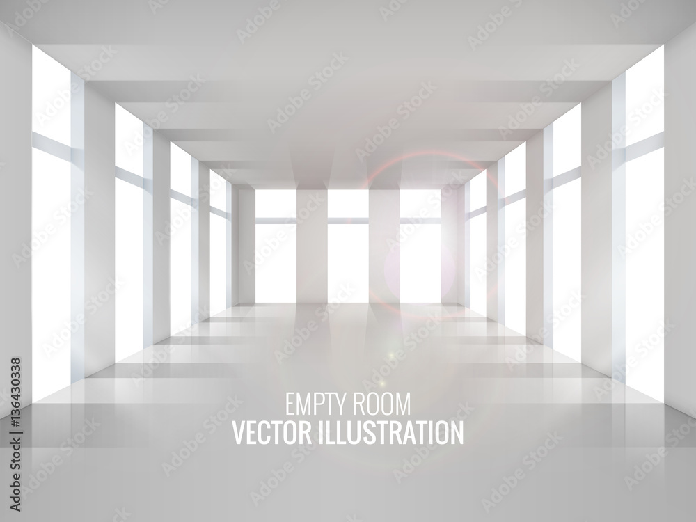 Vector white room. Stock Vector | Adobe Stock