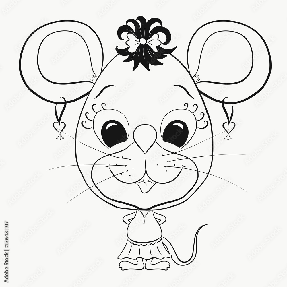 One Little Mouse Coloring Pages