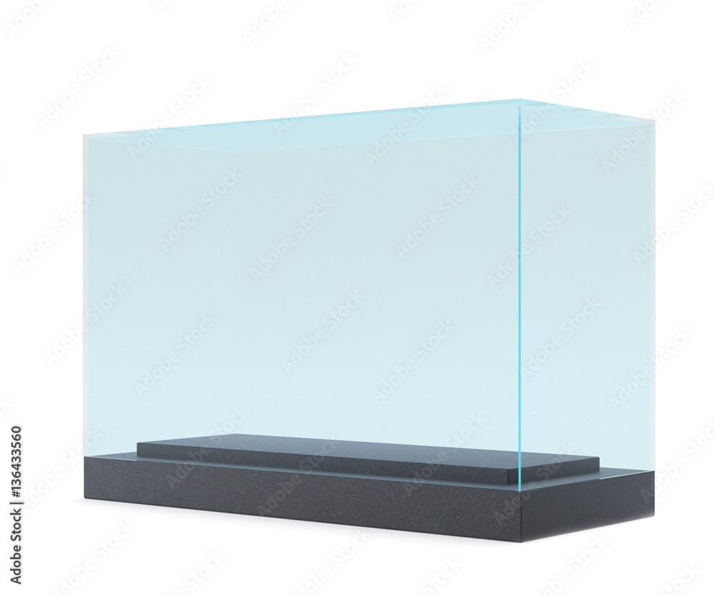 display case. 3d render. isolated on gray background Stock Illustration ...