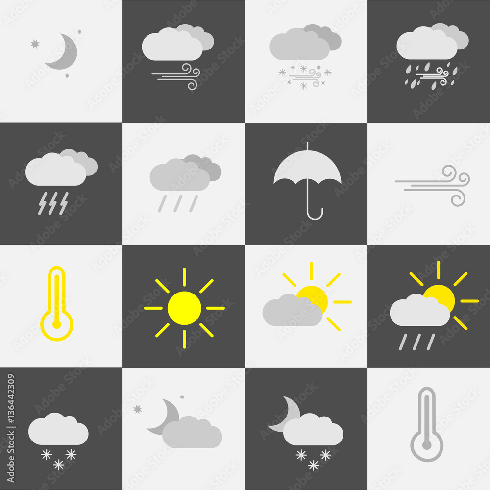 weather icons Stock Vector | Adobe Stock