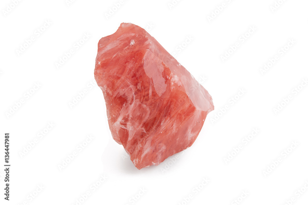 Red obsidian in white background Stock Photo | Adobe Stock