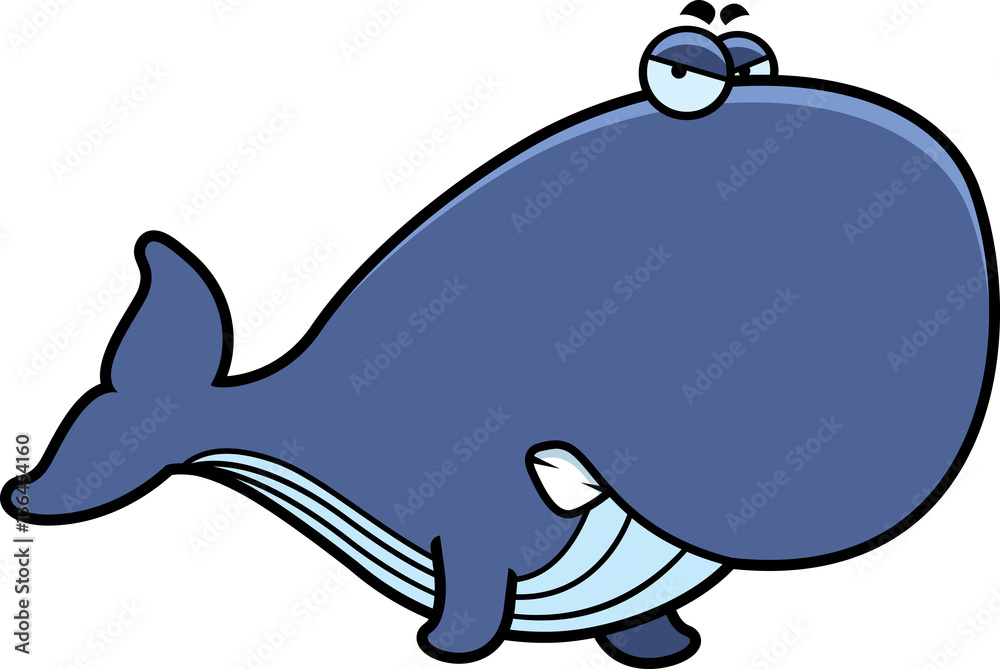 Angry Cartoon Whale Stock Vector | Adobe Stock