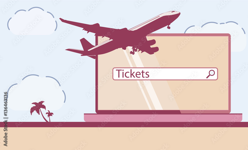 Design template with jet plane. Vector image. Stock Vector | Adobe Stock