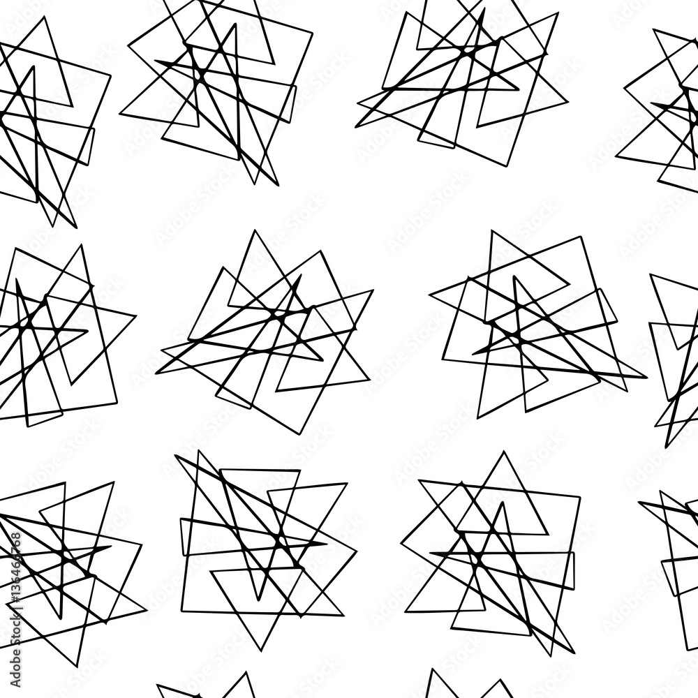 Seamless vector pattern with isolated black and white triangles for ...