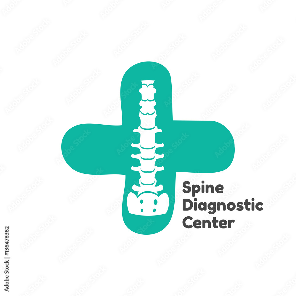 Vector human spine isolated silhouette illustration. Spine pain medical ...