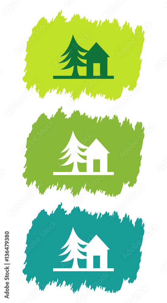 Logo auberge de jeunesse. vector de Stock | Adobe Stock