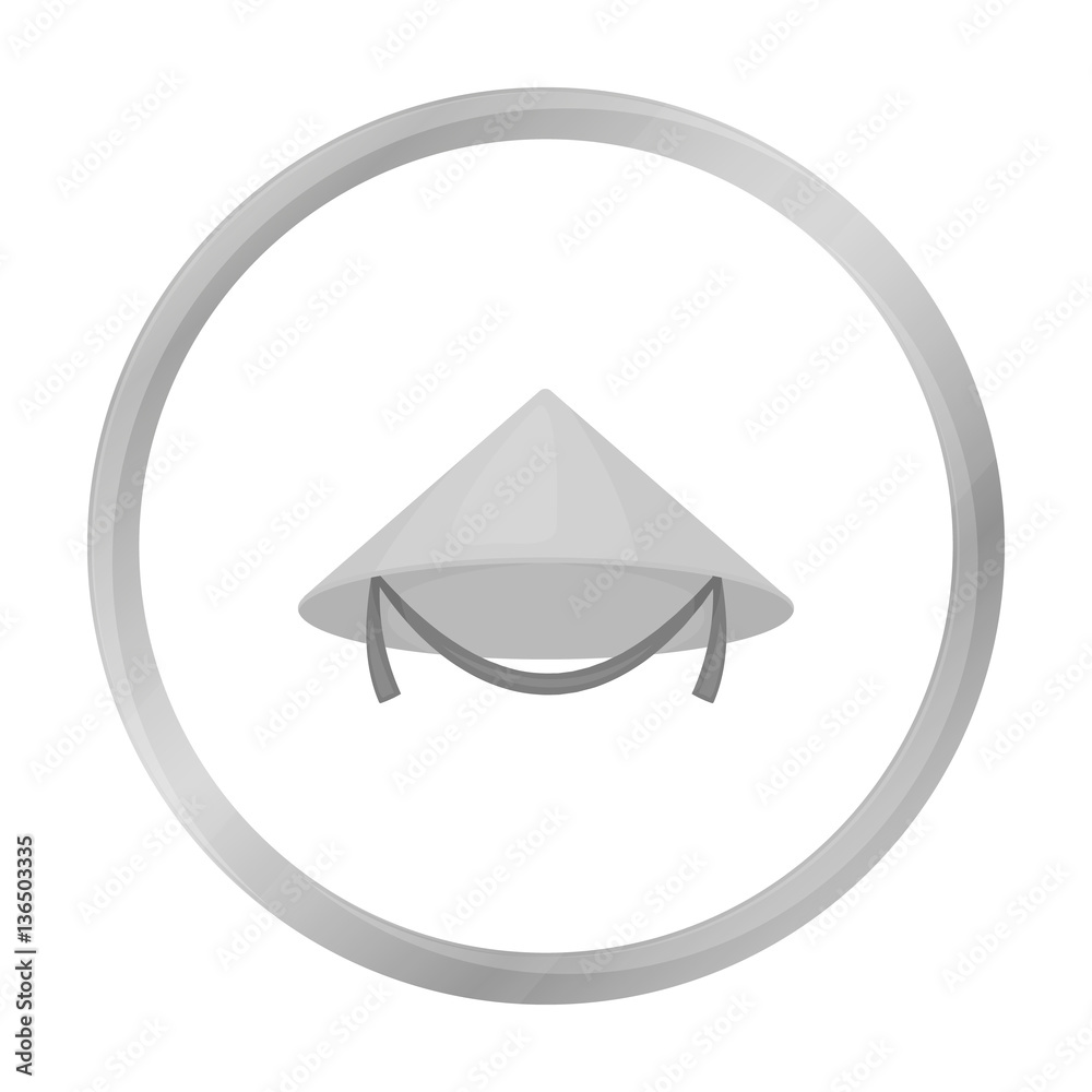 Conical hat icon in monochrome style isolated on white background. Hats ...