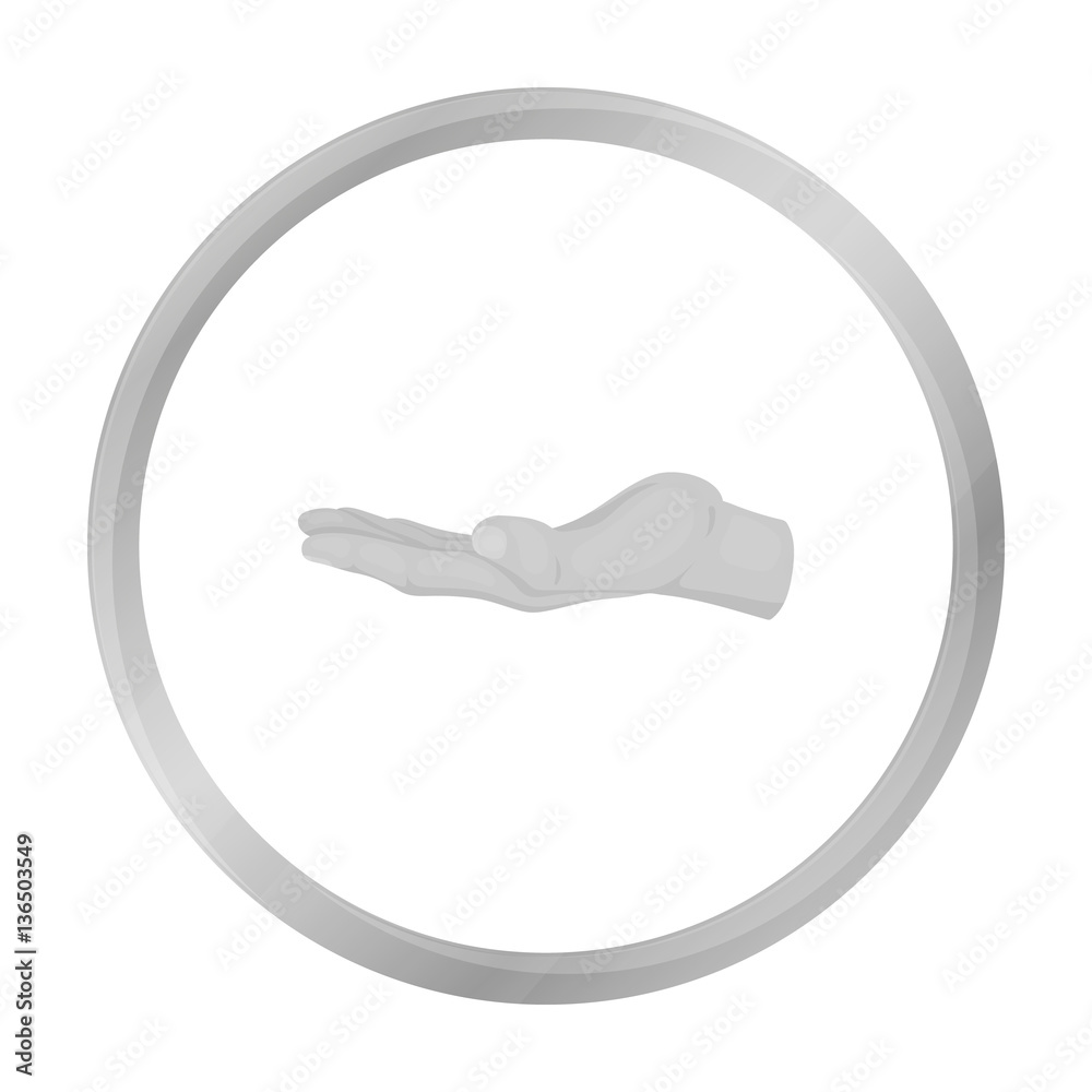 Ask for alms icon in monochrome style isolated on white background ...