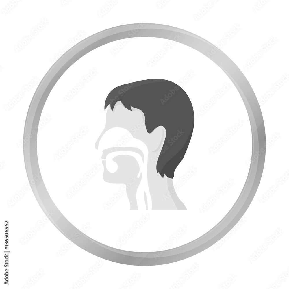 Respiratory system icon monochrome. Single medicine icon from the big ...