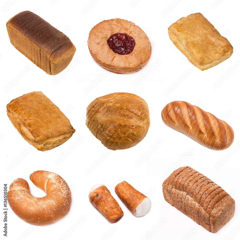 set of a different bakery products Stock Photo | Adobe Stock
