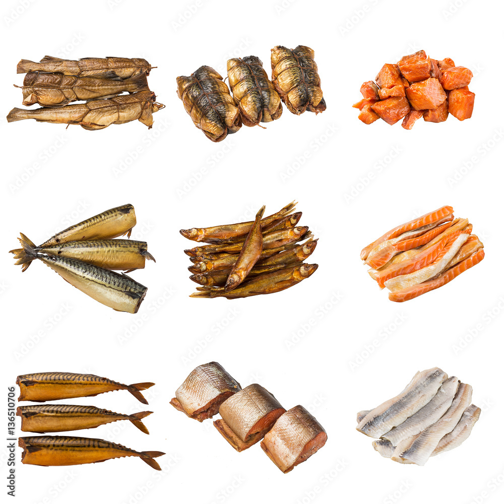 set of a different preserved fish Stock Photo | Adobe Stock