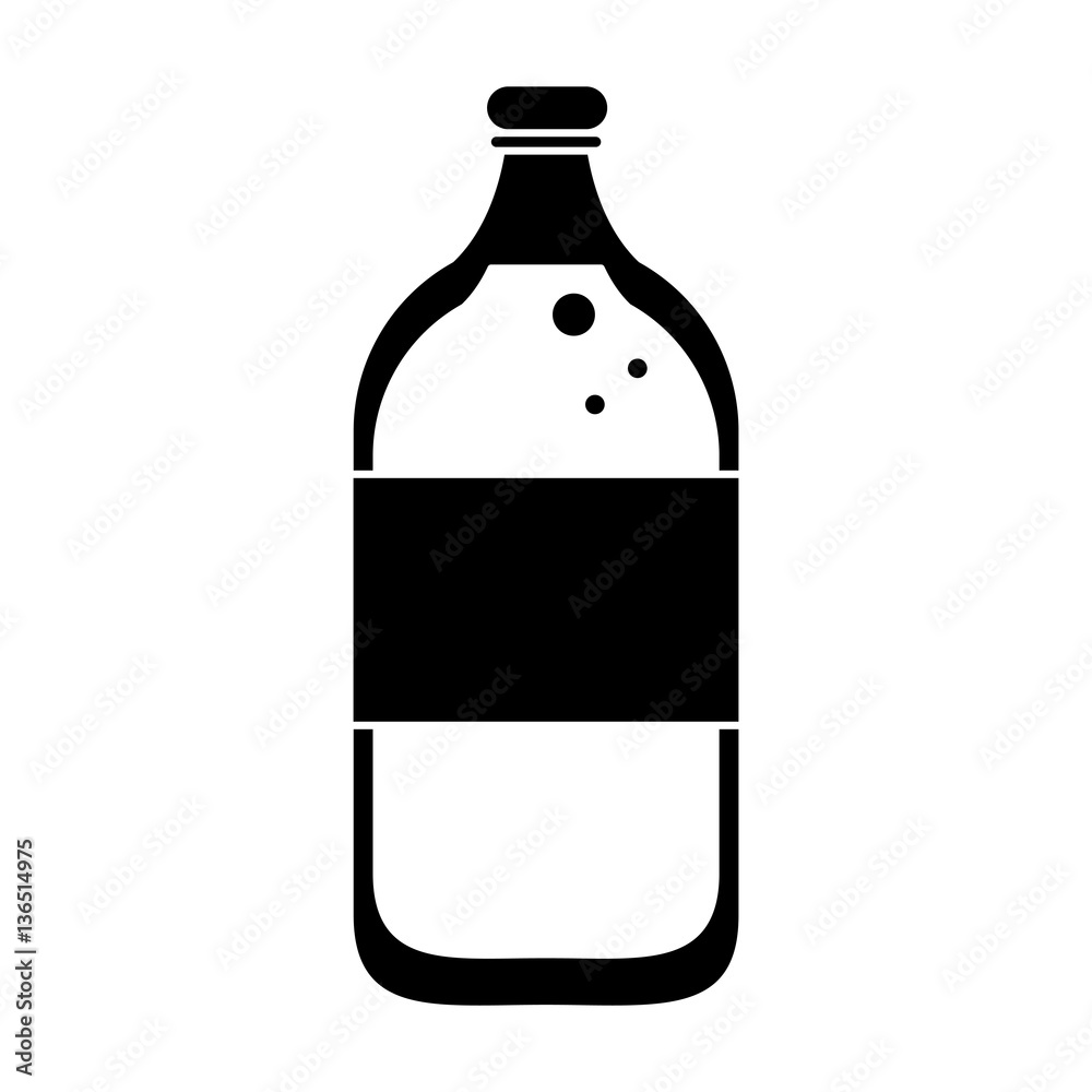 mineral water bottle fresh pictogram vector illustration eps 10 Stock ...