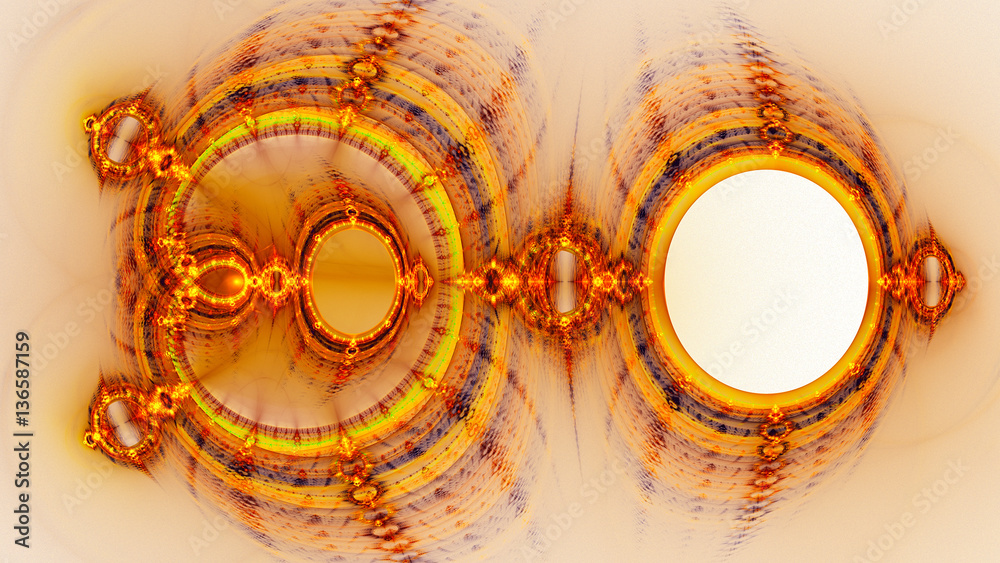 Reflections. Mirror. strange microorganism. 3D surreal illustration ...