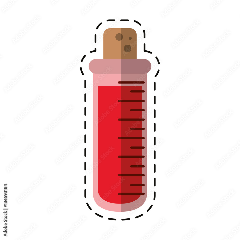 cartoon laboratory test tube cork vector illustration eps 10 Stock ...