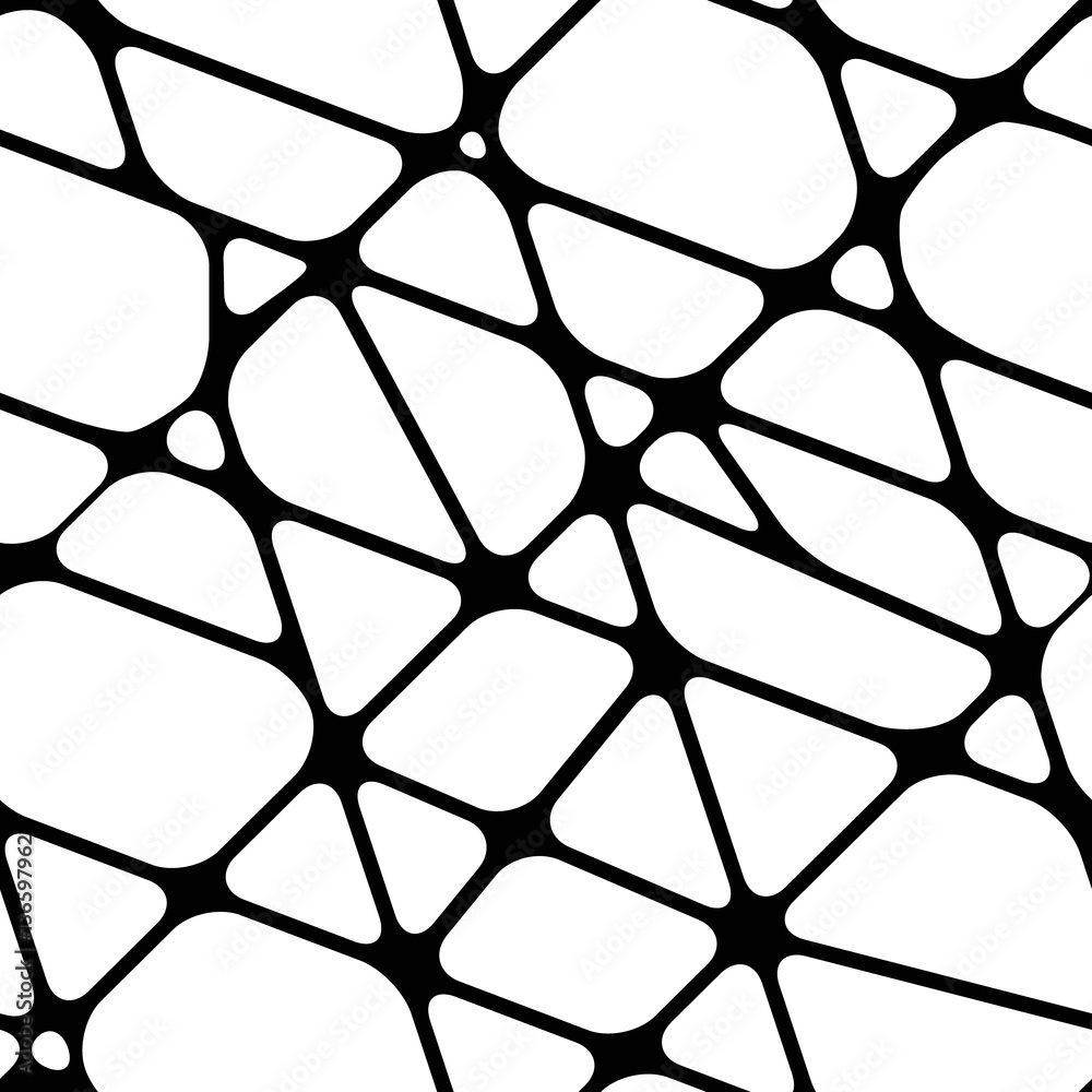 Seamless black-and-white background with merging lines Stock Vector ...