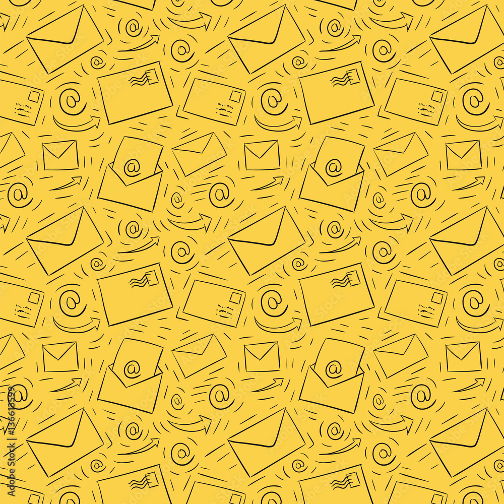 colored seamless email pattern Stock Vector | Adobe Stock