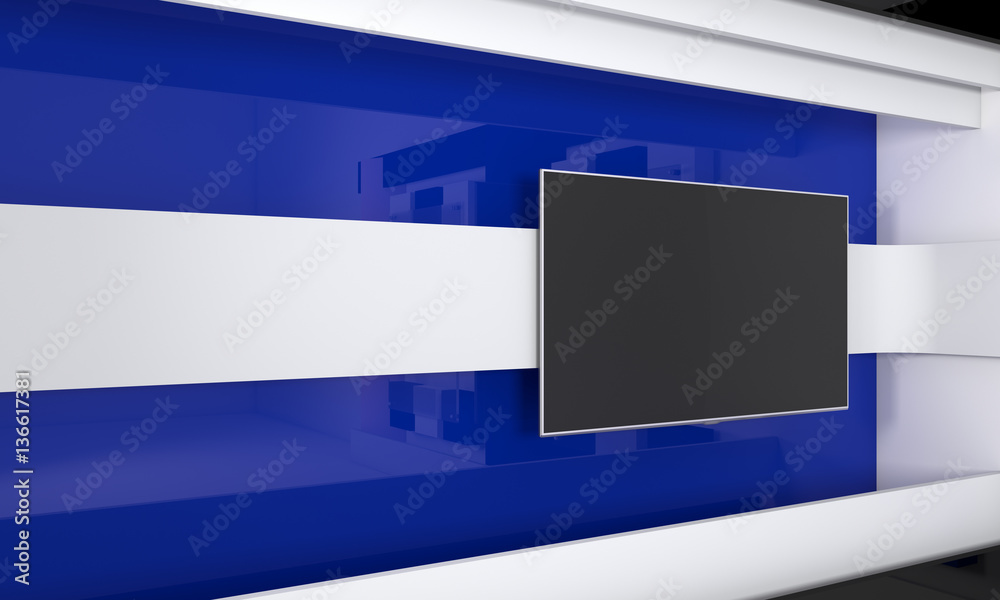Tv Studio. Backdrop for TV shows .TV on wall. News studio. The perfect ...
