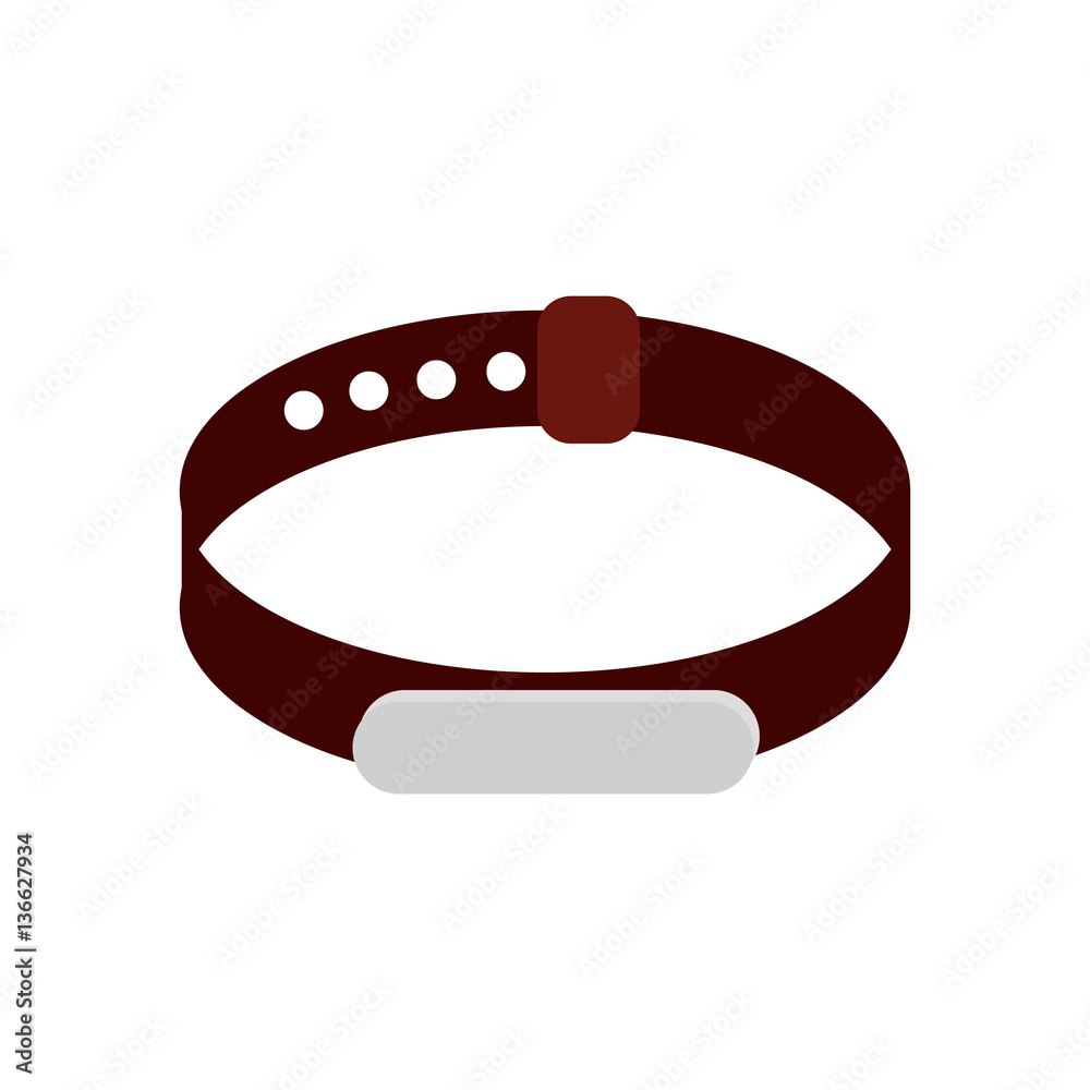 Fitness band, hand bracelet symbol sign icon on background Stock Vector ...