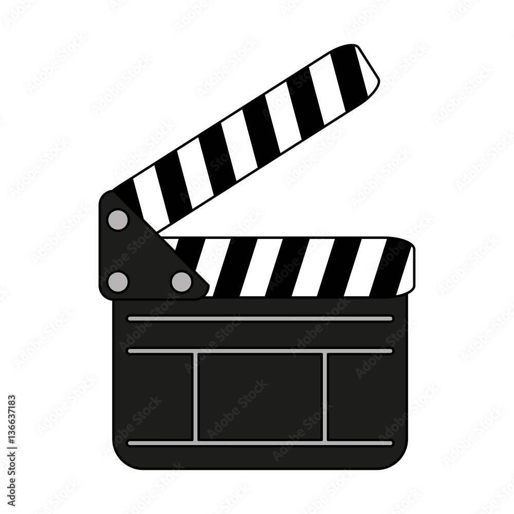 clapboard icon over white background. vector illustration Stock Vector ...
