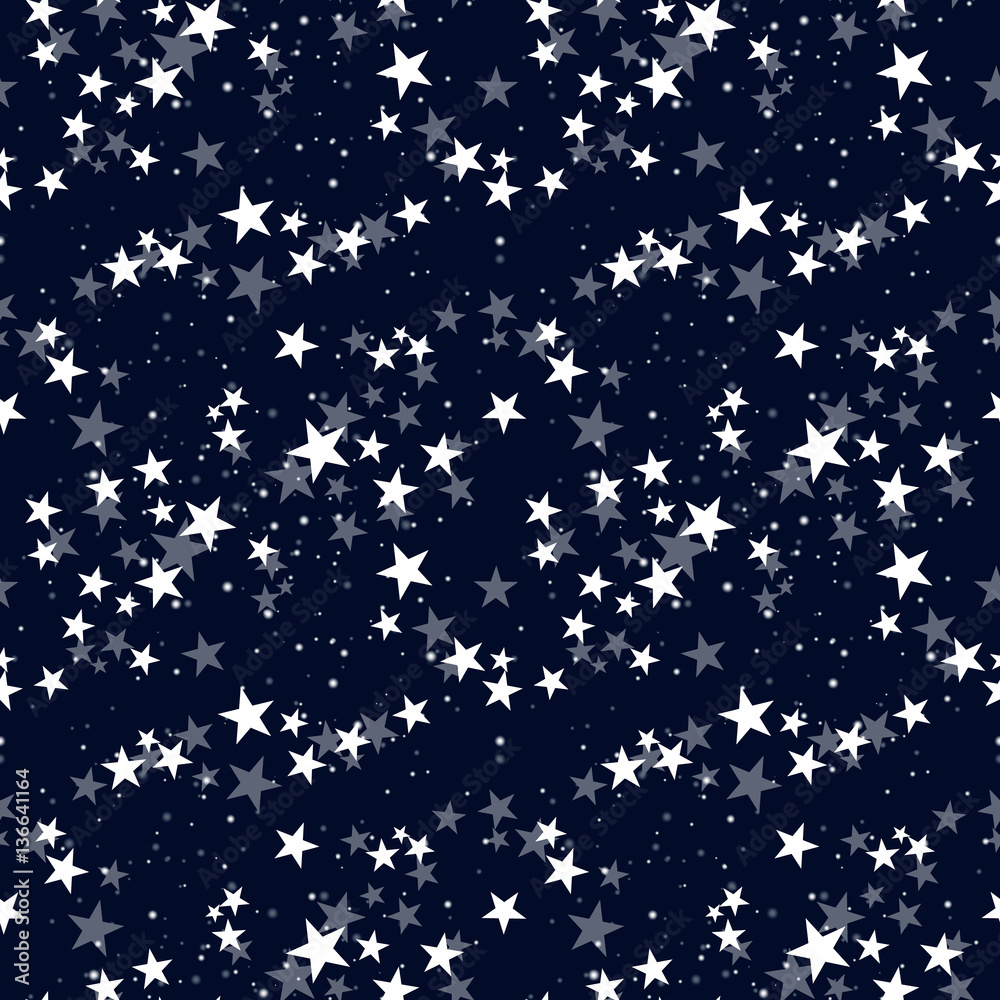 Dark Blue Stars Background