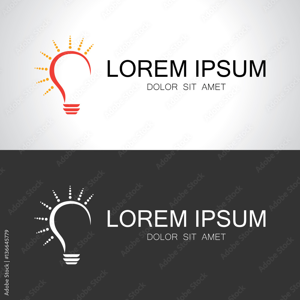 light bulb abstract vector logo Stock Vector | Adobe Stock