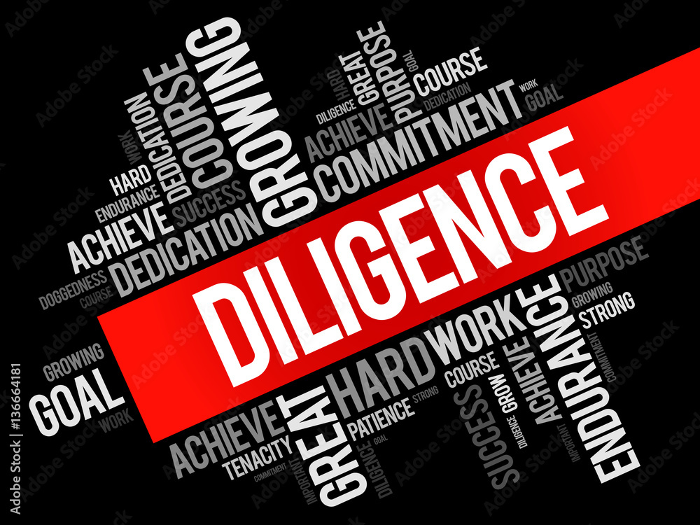 Diligence word cloud collage, business concept background Stock Vector ...